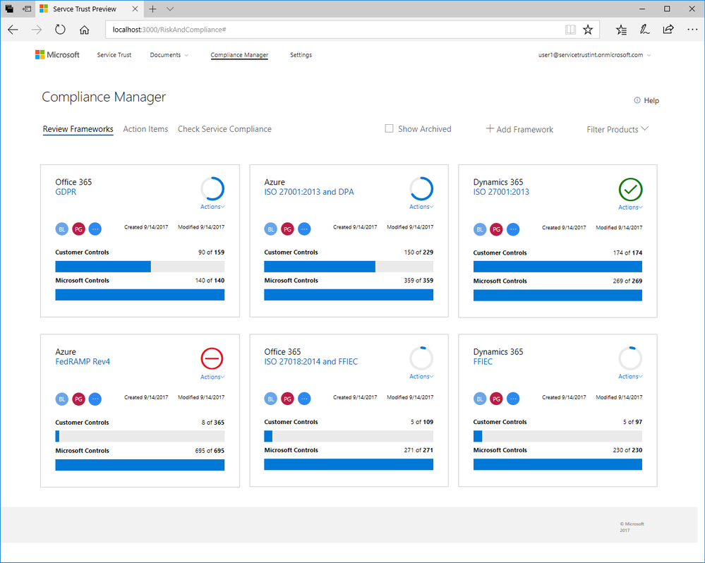 Microsoft Compliance Manager Preview disponible Microsoft Compliance Manager Preview disponible
